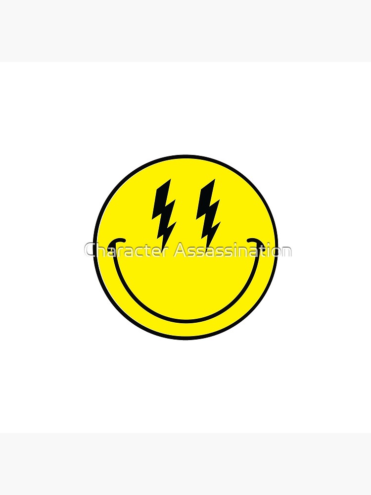 "LIGHTNING SMILEY FACE" Art Print for Sale by chrctrassassin | Redbubble