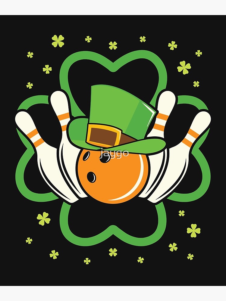"Shamrock Bowling St Patricks Day" Poster for Sale by jaygo | Redbubble