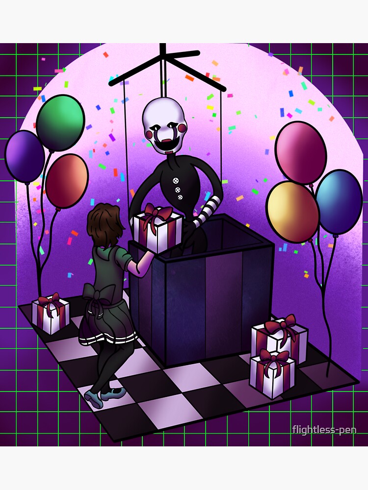 "The Puppet and Charlie from Five Nights at Freddy's " Sticker for Sale ...