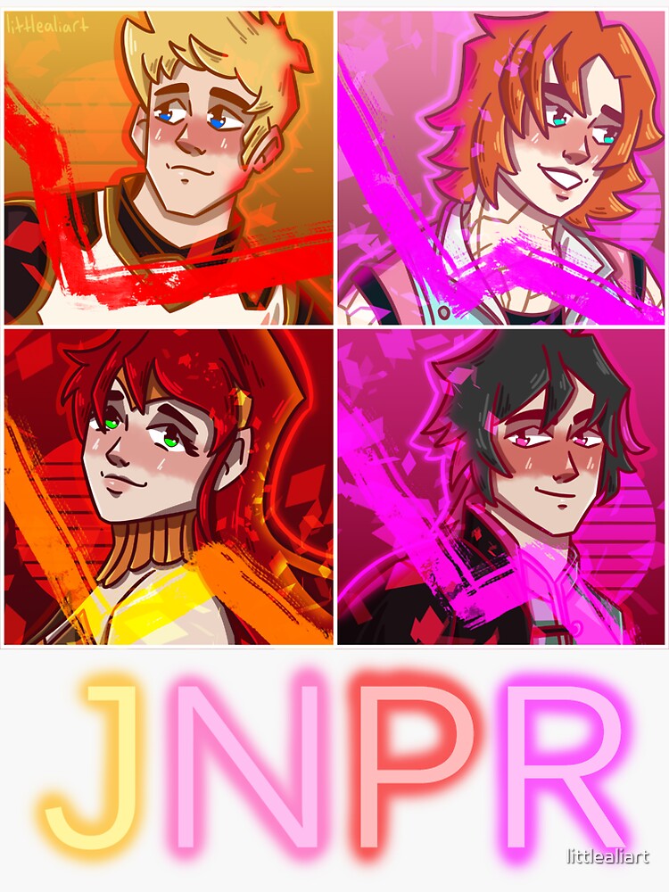 "Fluorescent Team JNPR" Sticker for Sale by littlealiart | Redbubble