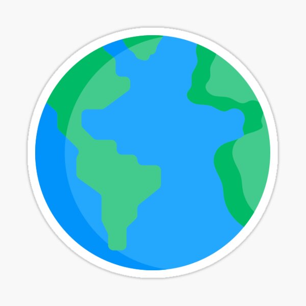 "Earth logo" Sticker by PlayfullDesign | Redbubble