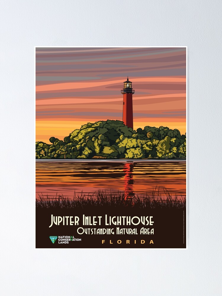 Póster «Área natural excepcional del faro de entrada de Júpiter en ...