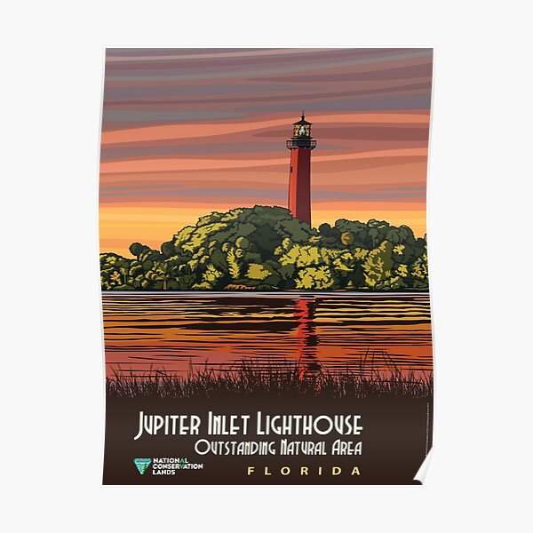 Póster «Área natural excepcional del faro de entrada de Júpiter en ...