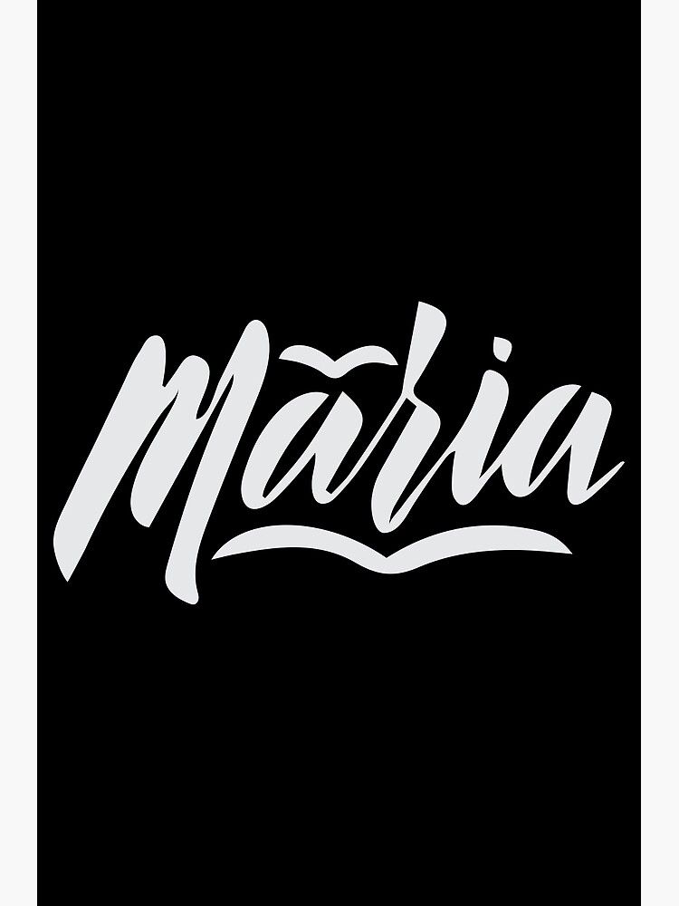 "Maria (white)" Poster by BoscombeAvenue | Redbubble