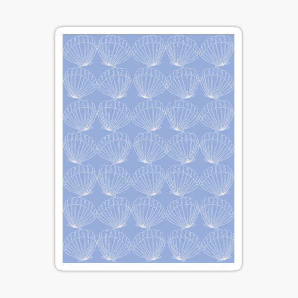 "Light blue Sea Shells " Sticker by frogwithadream | Redbubble
