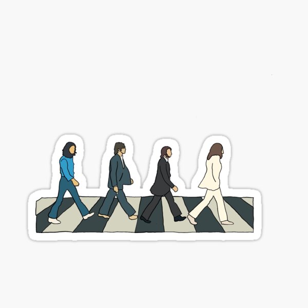"The Beatles Abbey Road " Sticker for Sale by siobhangrady | Redbubble