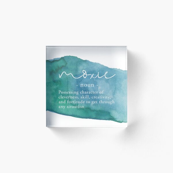 "Moxie Definition - Blue Watercolor" Acrylic Block for Sale by ...