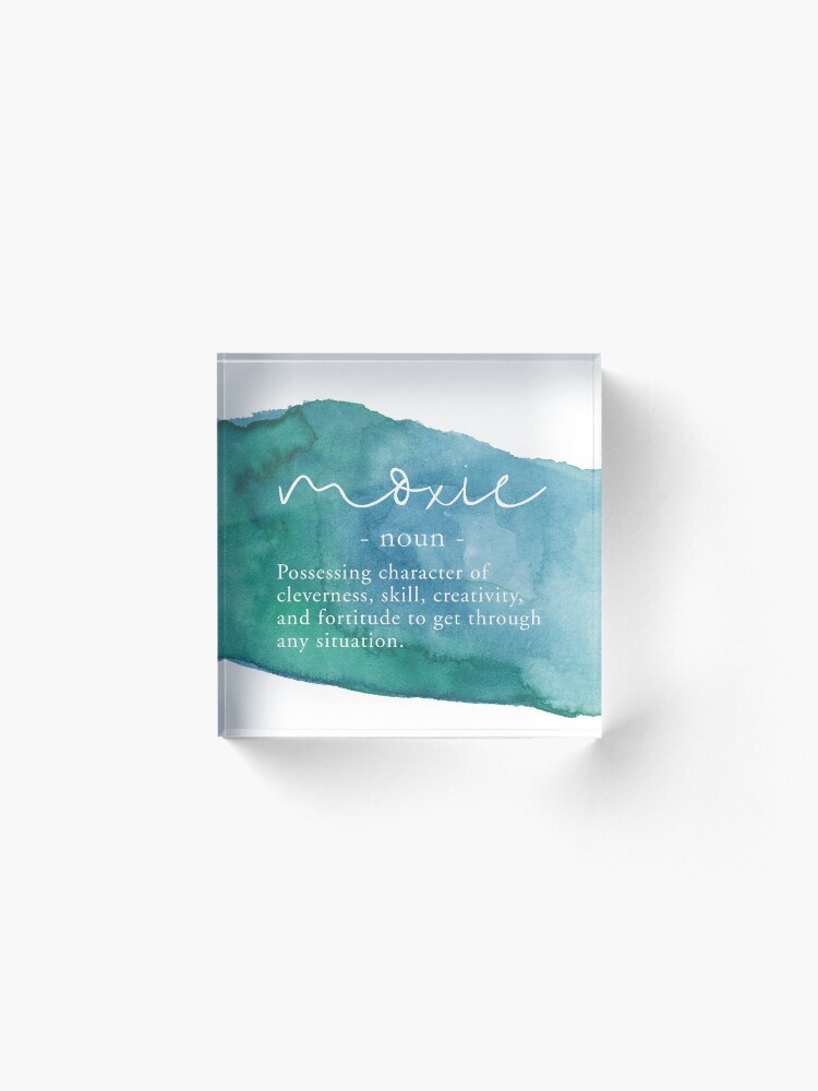 "Moxie Definition - Blue Watercolor" Acrylic Block for Sale by ...