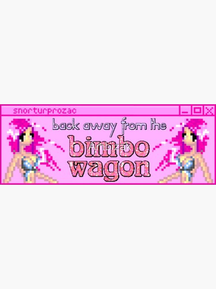 "Bimbocore" Sticker for Sale by Ambizak | Redbubble