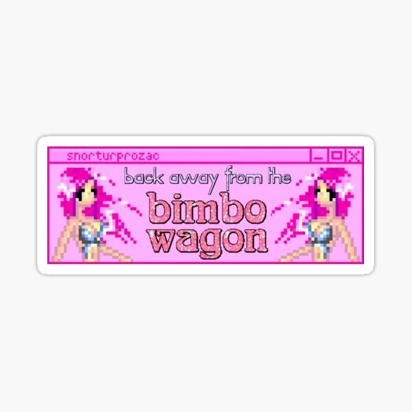 "Bimbocore" Sticker for Sale by Ambizak | Redbubble