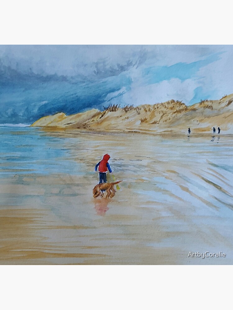"Fun on Formby beach" Art Print for Sale by ArtbyCoralie | Redbubble