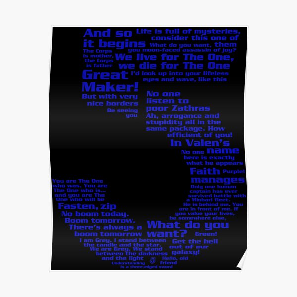"Babylon 5 Quotes - Blue" Poster by B5designs | Redbubble