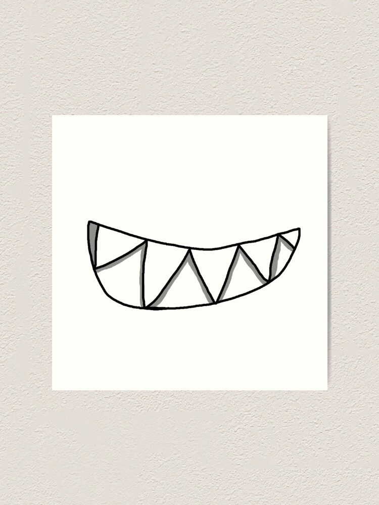 "Sharp Teeth Smile" Art Print for Sale by Nyamelon | Redbubble