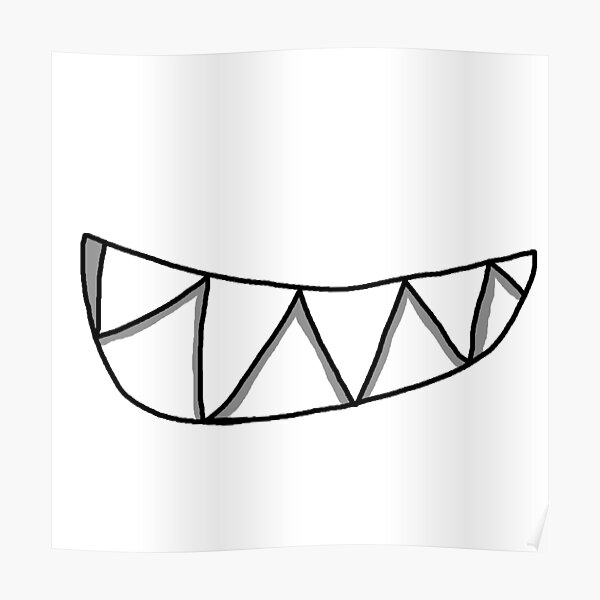 "Sharp Teeth Smile" Poster for Sale by Nyamelon | Redbubble