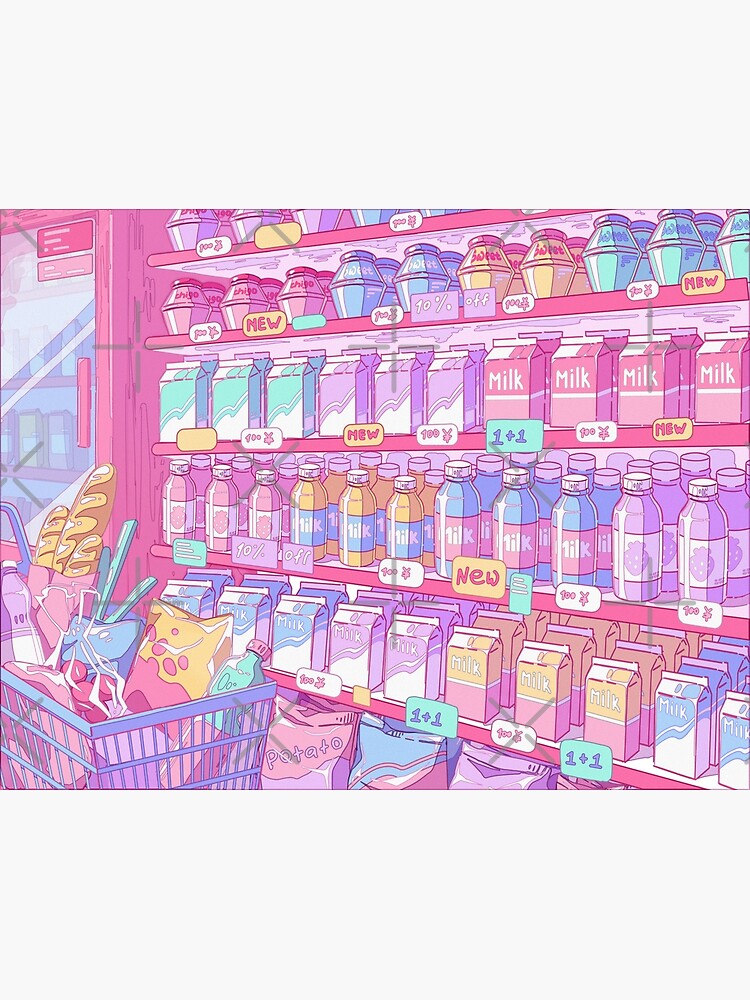 "The cute grocery store, snacks and drinks " Poster for Sale by AnGoArt ...