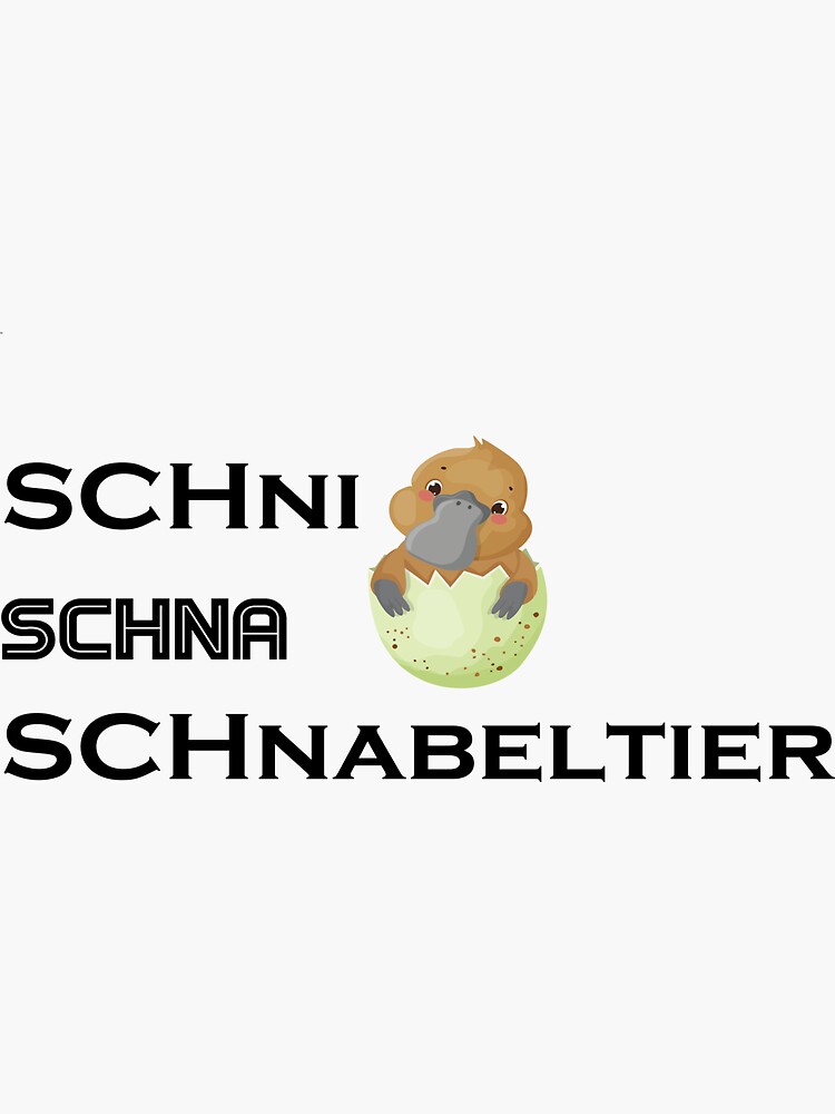 "Schni Schna platypus" Sticker for Sale by Haans-Laden | Redbubble