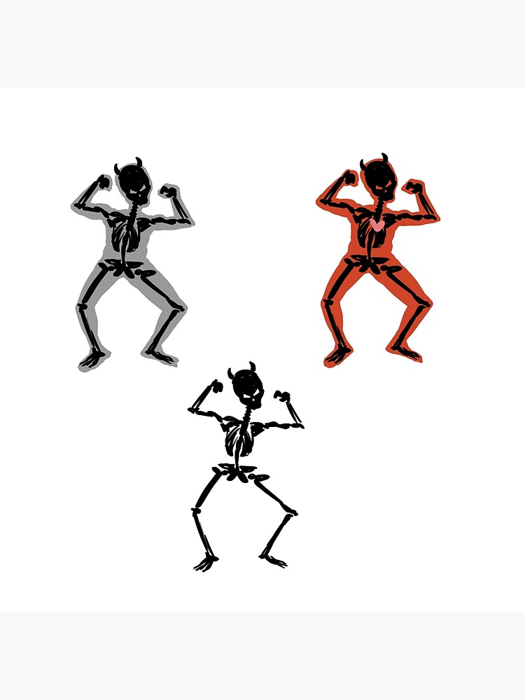 "Devil Skeleton Muscles Drawing" Poster by AlexaIngramArt | Redbubble