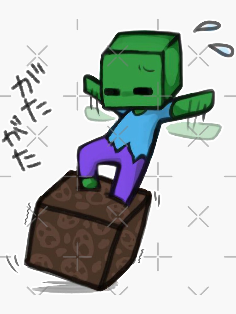 "Minecraft Zombie Soul Sand" Sticker by ddkart | Redbubble