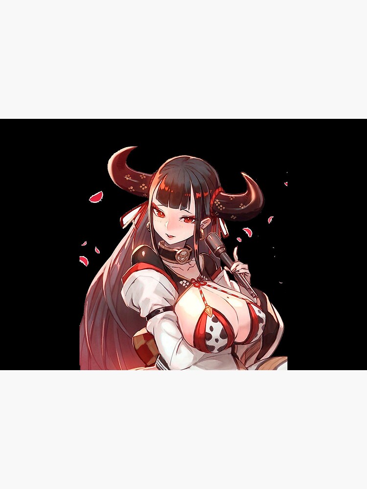 Mascarilla «Ecchi oppai horned demon girl» de Lewdities | Redbubble