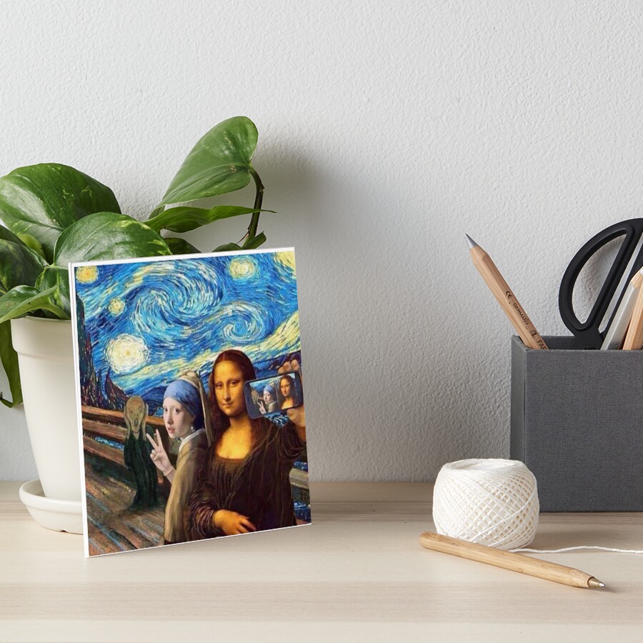 "Mona Lisa Selfie " Art Board Print by Zayneb-kaaniche | Redbubble