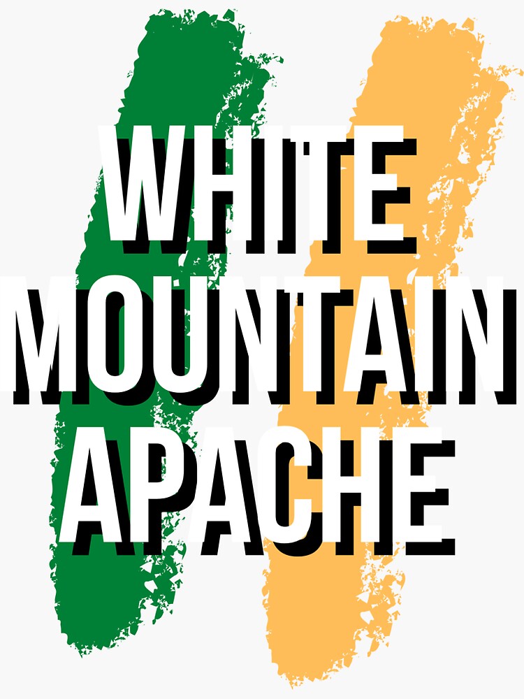 "The White Mountain Apache" Sticker for Sale by HustlingJourney | Redbubble