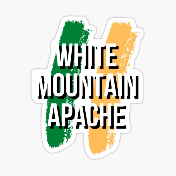 "The White Mountain Apache" Sticker for Sale by HustlingJourney | Redbubble