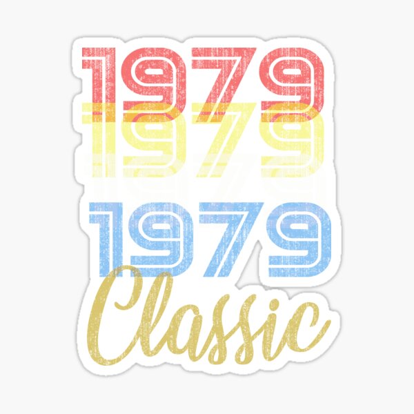 "Retro 1979 Classic - Vintage Style" Sticker by checkertonetees | Redbubble