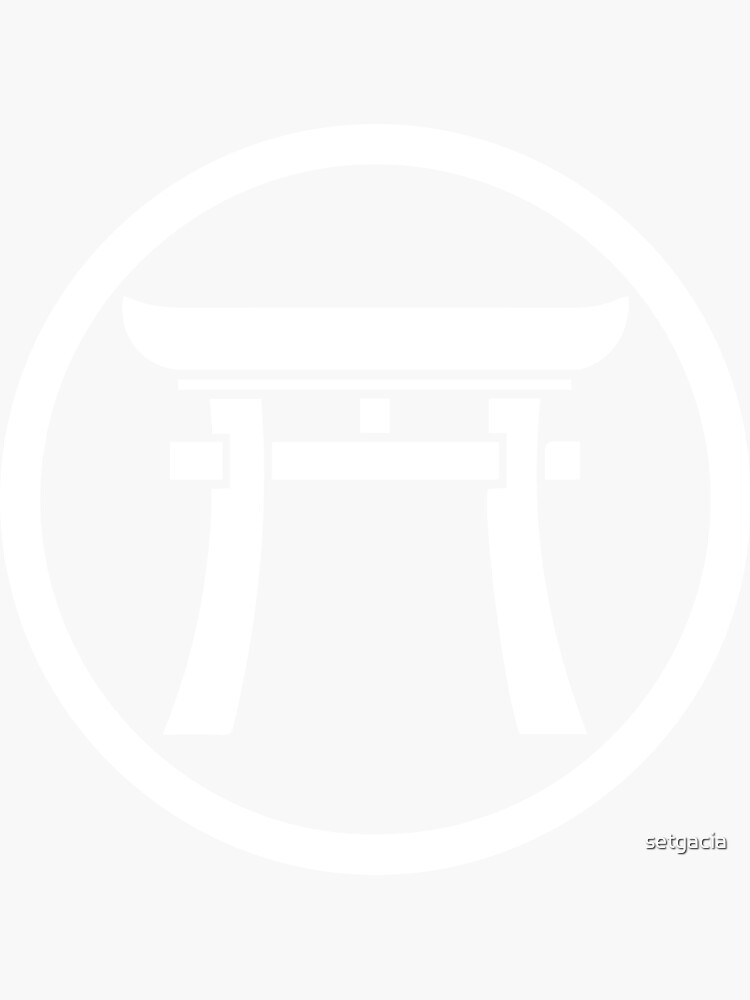 "Chiwani Torii Mon - Japanese Shinto Crest" Sticker by setgacia | Redbubble