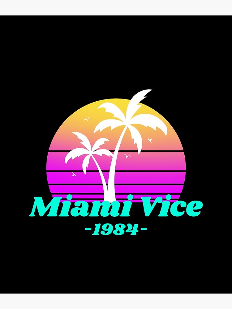 "Retrowave Sunset Miami Vice" Poster by DraeconPrints | Redbubble