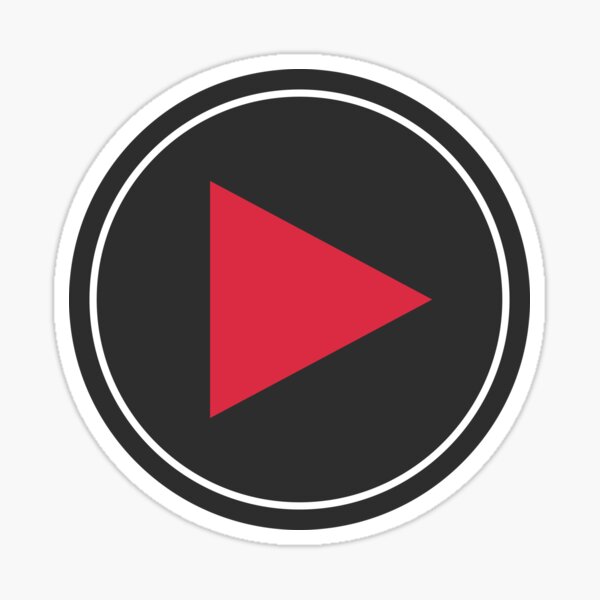 "Play Button 006 - retro" Sticker by rupertrussell | Redbubble