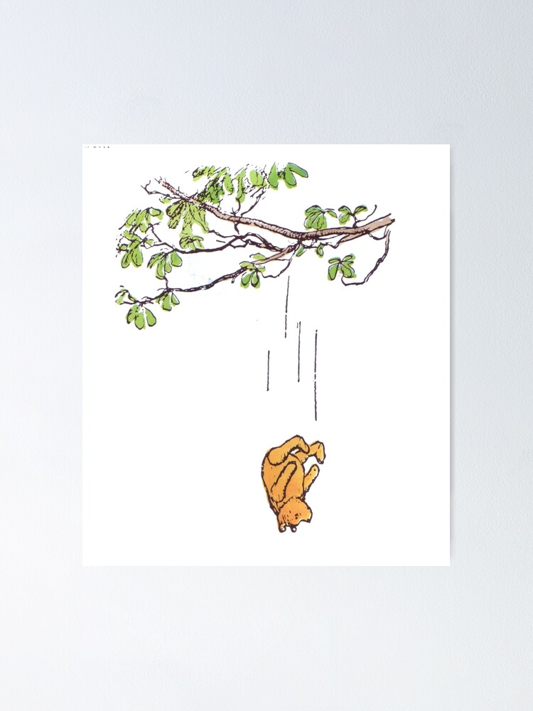 "Pooh Falling" Poster for Sale by explodingstove | Redbubble