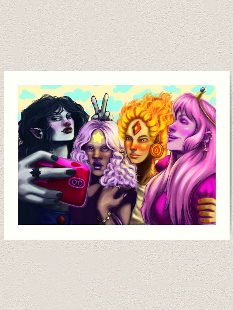 "Adventure Time Girl Gang - Marceline, Lumpy Space Princess, Fire ...