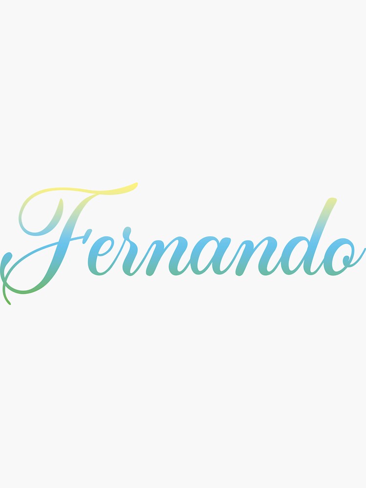 "♦Custom Name♦ •Fernando•" Sticker for Sale by Zentenar | Redbubble