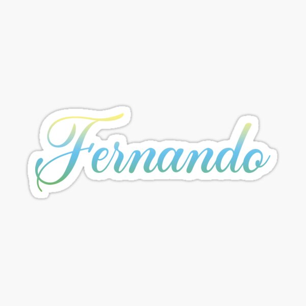 "♦Custom Name♦ •Fernando•" Sticker for Sale by Zentenar | Redbubble