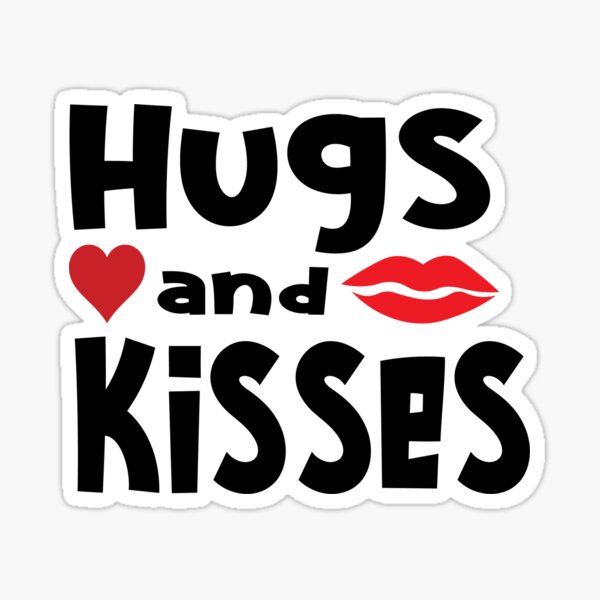 "Hugs And Kisses" Sticker by Flowzy | Redbubble