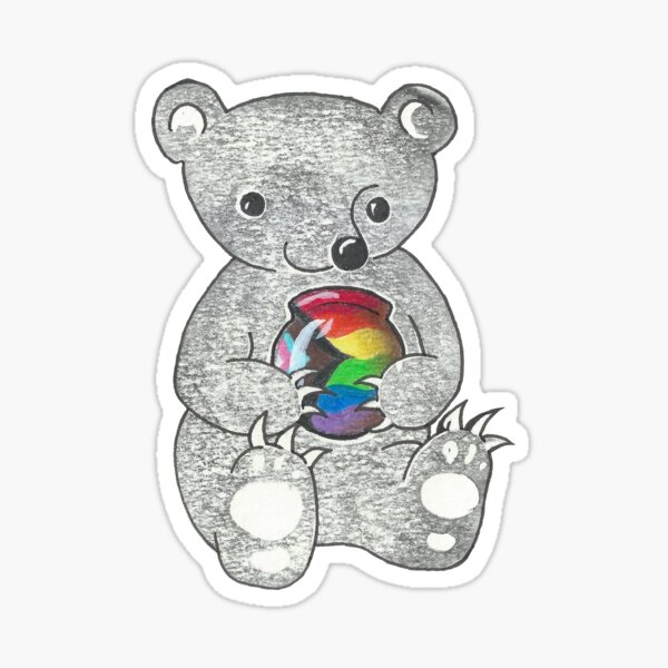 "Progress Bear" Sticker by hyenkey | Redbubble