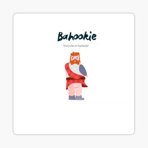 "Bahookie" Sticker for Sale by Silly-Salmon | Redbubble