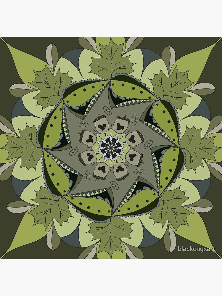 "Squirrel Mandala" Poster for Sale by blackonyxart | Redbubble