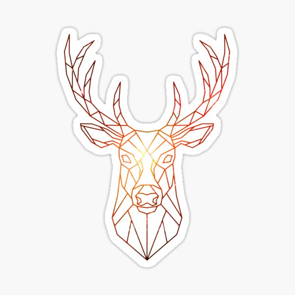 "red fiery deer" Sticker for Sale by mrGoodwin90 | Redbubble