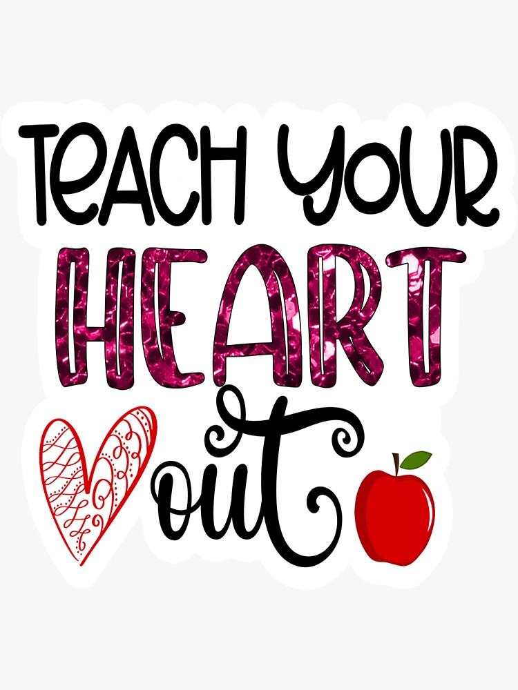 "Teacher Valentine's Day Sticker, Valentines Day Gift for Teacher ...