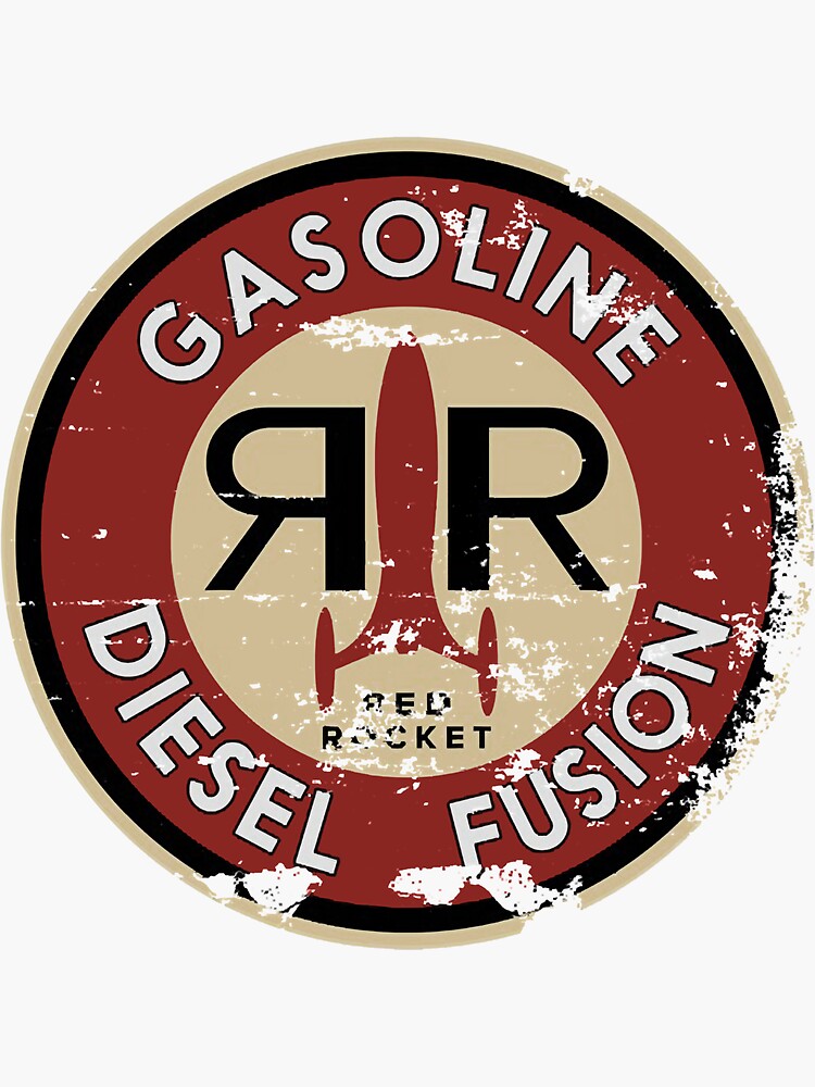 "Red rocket Worn logo - fallout Essential T-Shirt.png" Sticker by ...