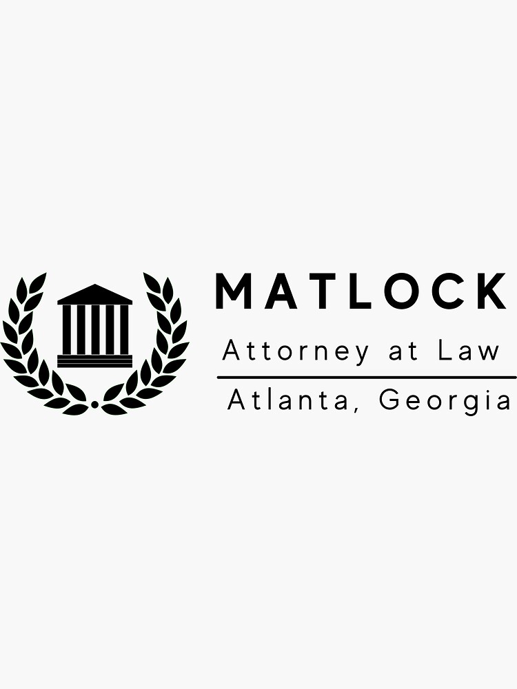 "Matlock Lawyer TV Show Logo" Sticker for Sale by DesignDestinArt ...