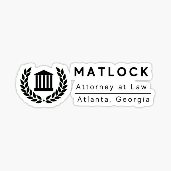 "Matlock Lawyer TV Show Logo" Sticker for Sale by DesignDestinArt ...