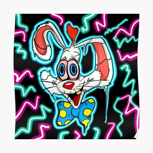 "Whacky rabbit " Poster for Sale by GlacialGothique | Redbubble