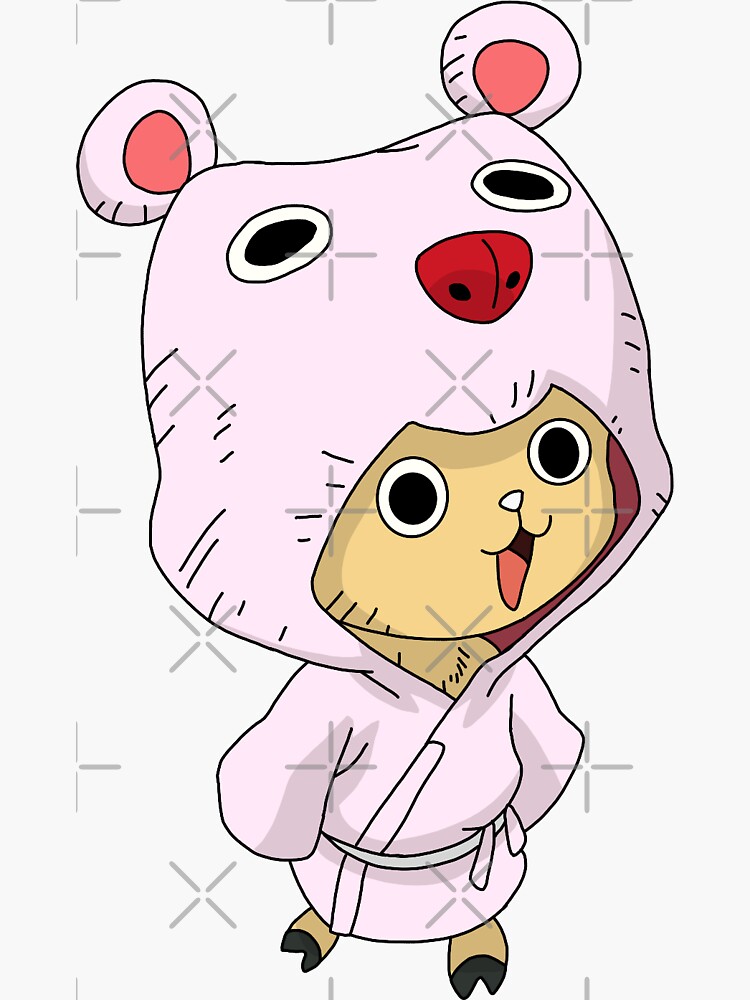 "Chopper Robe Pink" Sticker by Syzaxa | Redbubble