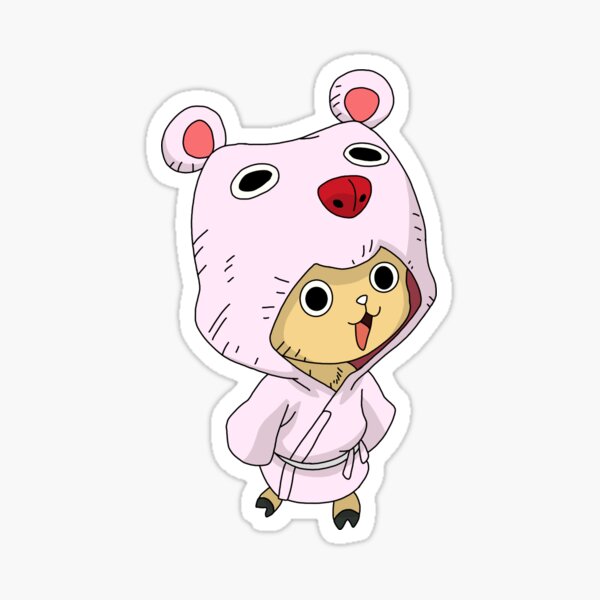 "Chopper Robe Pink" Sticker by Syzaxa | Redbubble