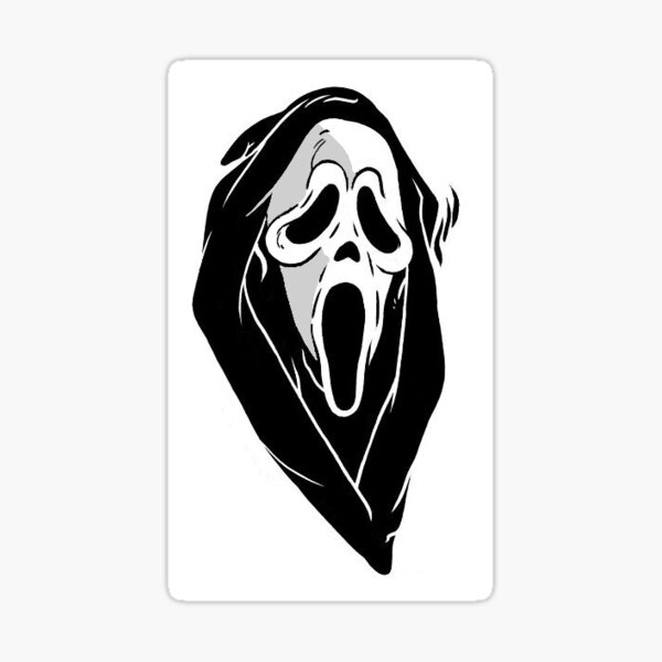 "Ghost face " Sticker by kailyna2003 | Redbubble