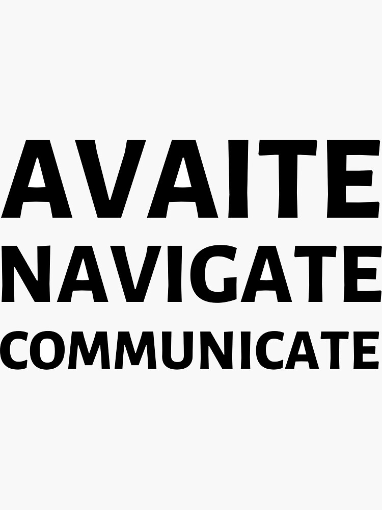 "Aviation - Aviate Navigate Communicate" Sticker for Sale by ...