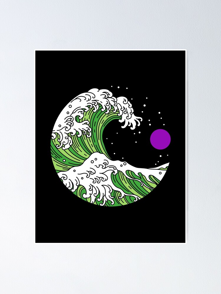 "Circular Japanese Aro Ace Wave. Aroace Pride" Poster for Sale by ...