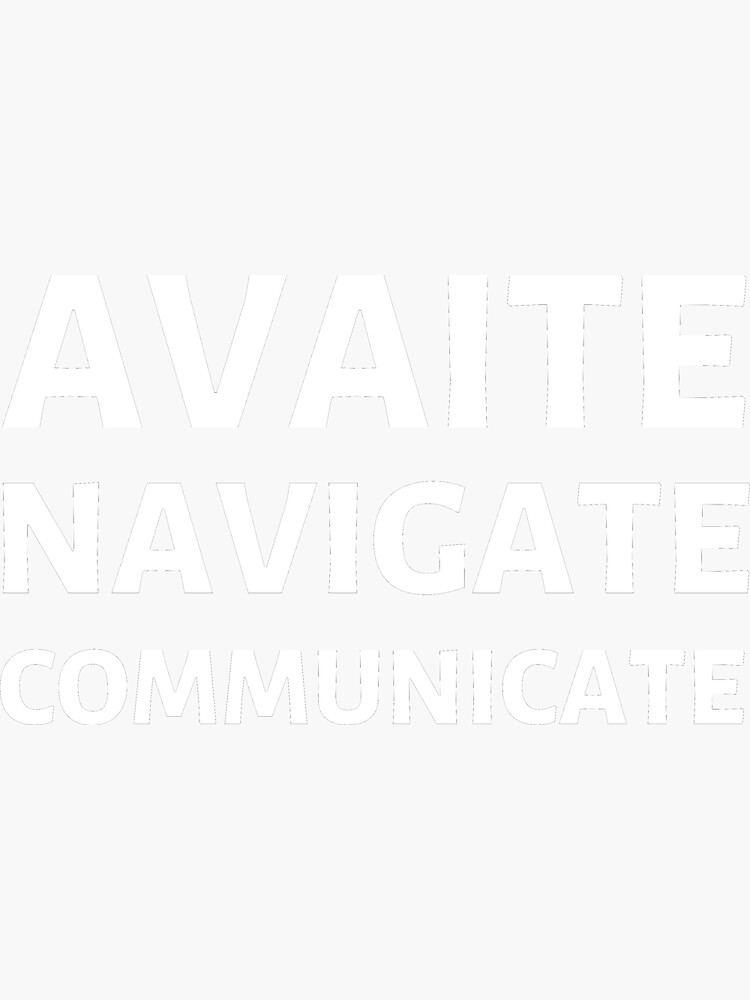 "Aviation - Aviate Navigate Communicate" Sticker for Sale by ...